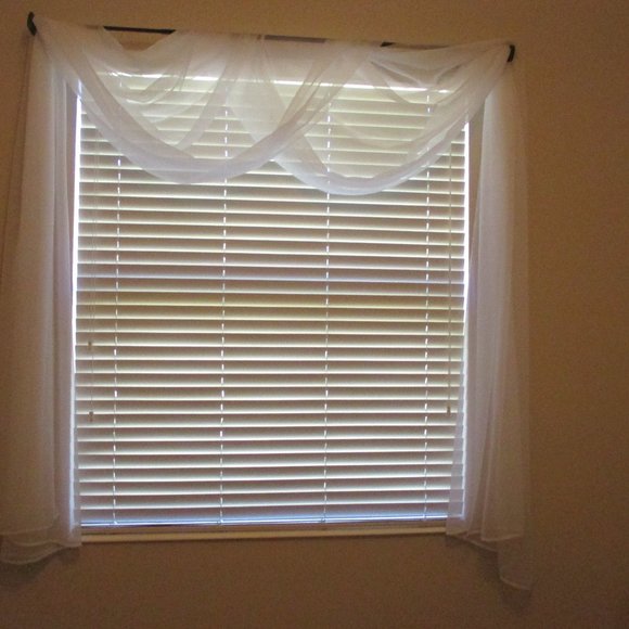 Other | New White Sheer Window Valance Topper 212 Long 53 Wide | Poshmark
